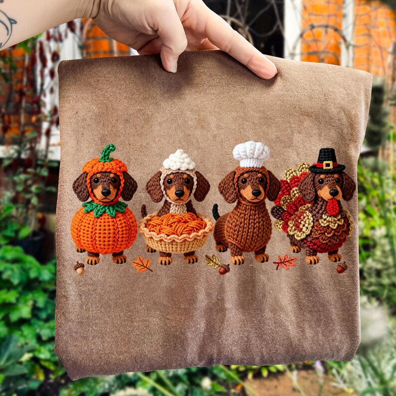 Turkey Dog PNG | Cute Wiener Dog Thanksgiving PNG | Funny Dachshund ...