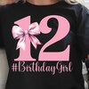 12th Birthday Cake Topper Girl. Fancy Bow Sweet Twelve Birthday ...