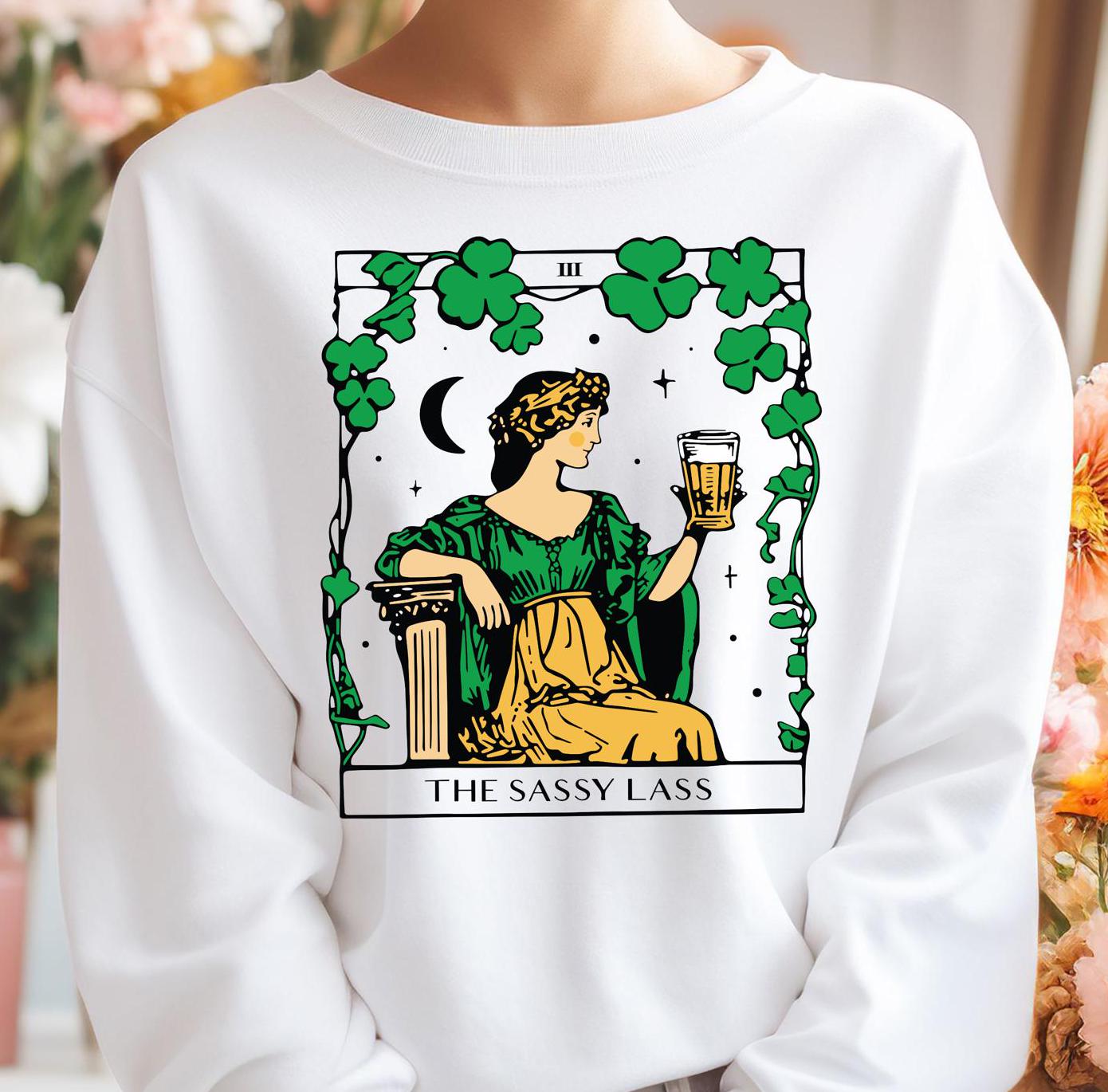 The Sassy Lass Tarot Card PNG | Funny Saint Patrick's Day PNG | Irish ...