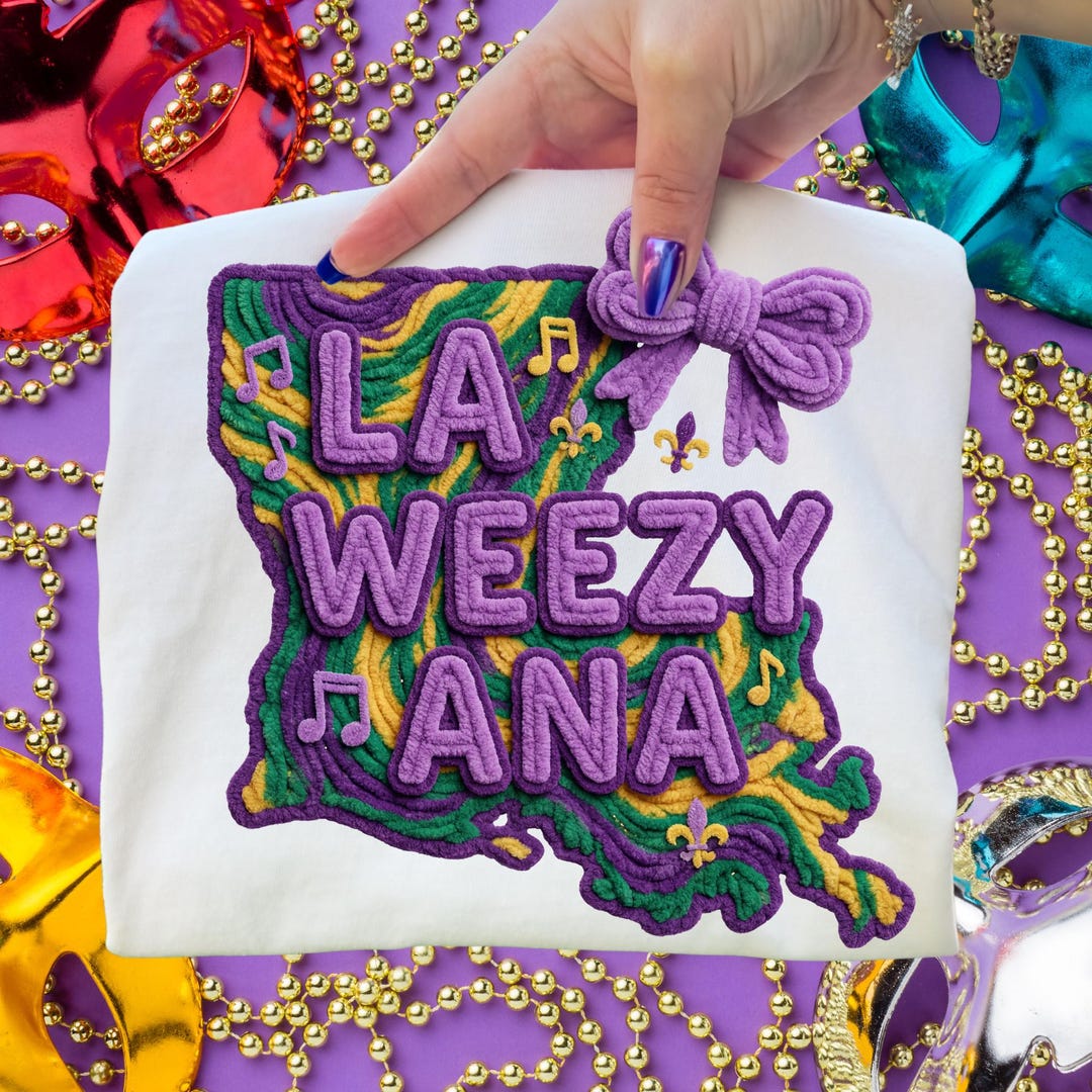 La Weezy Ana Mardi Gras PNG | Yarn Fat Tuesday Louisiana Map | Coquette ...