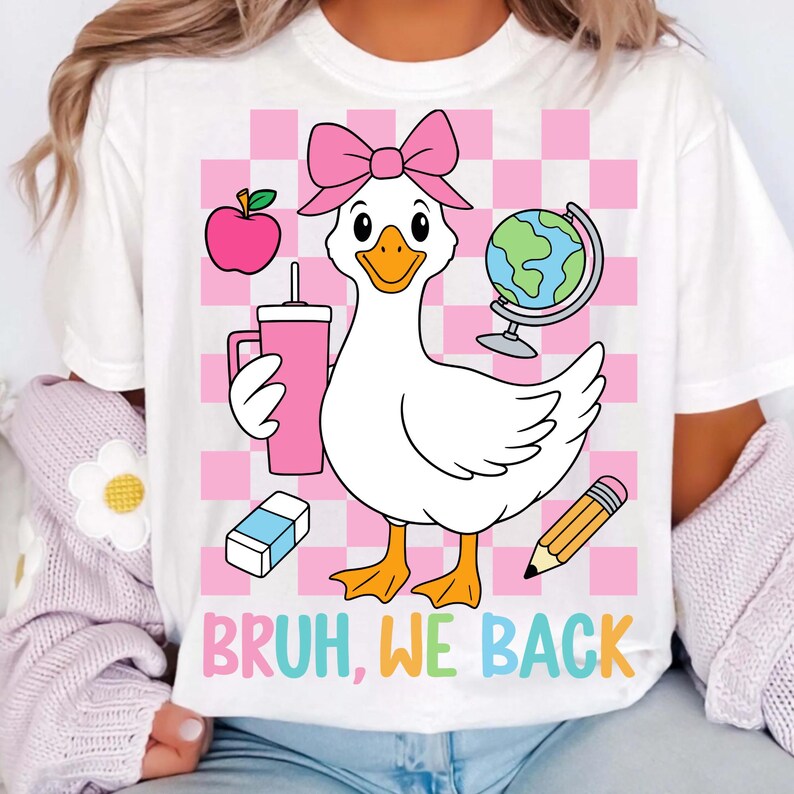 Maestra Coqueta, Tonta y Ganso PNG SVG – "Bruh We Back" Diseño Preppy ...