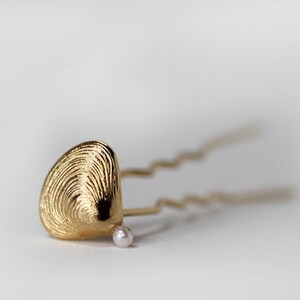 Clam Sea Shell Hair Pin Sea Shell Hair Stick Boho Sea Shell - Etsy