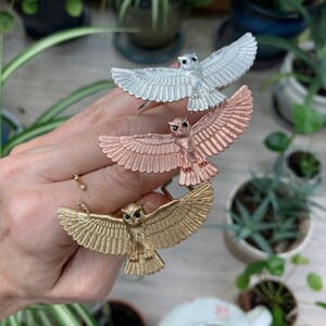 Owl Hair Prong Silver Bird Wings Hair Accessories Unique Feathers Hair ...