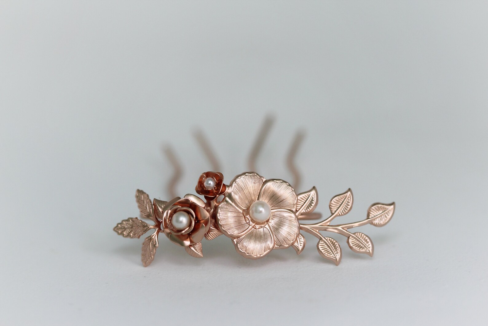 Blooming Flower Bun Stick Updo Stick Gold Flower Hair Pin - Etsy