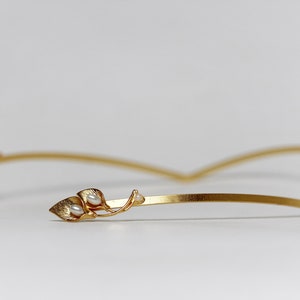 Calla Lily Blooming Branch Greek Goddess Crown Floral Headband Pearls ...