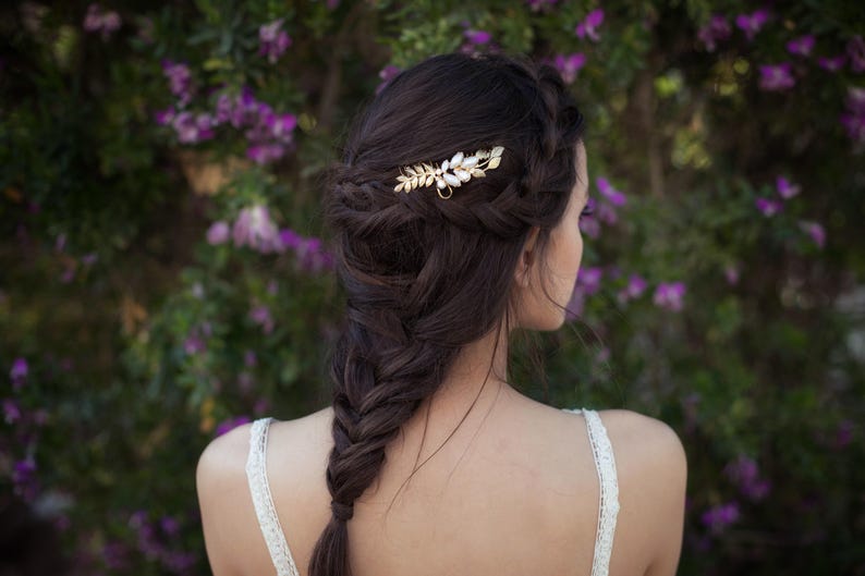 Large Victoria Comb, Gold Pearls Comb, Bridal Comb, Hair Accessory ...