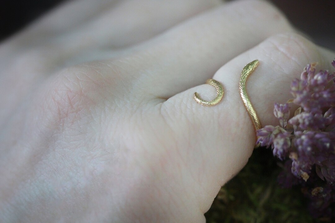 Dainty Snake Ring, Serpent Ring, Reptile Stacking Ring, Ancient Egypt ...