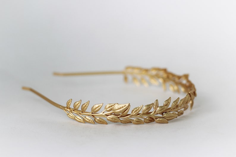 Laurel Olive Leaves Crown Gold Greek Rome Leaf Headband | Etsy