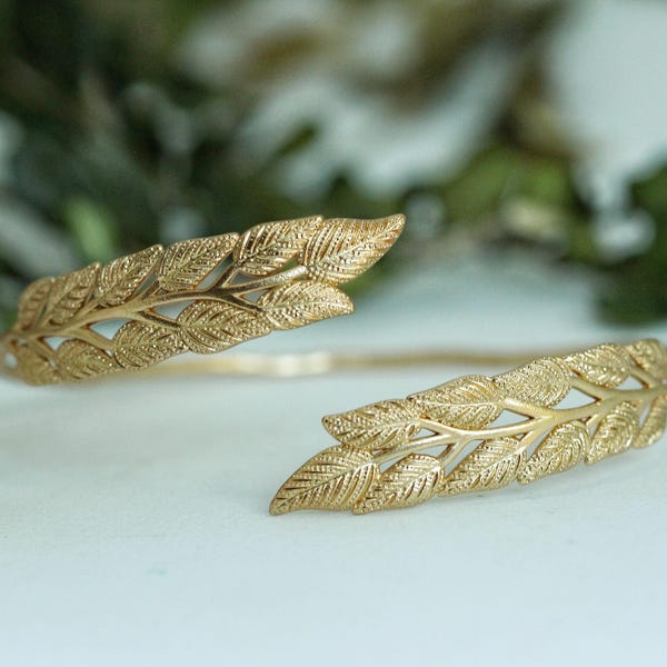 Leaf Arm Cuff - Etsy
