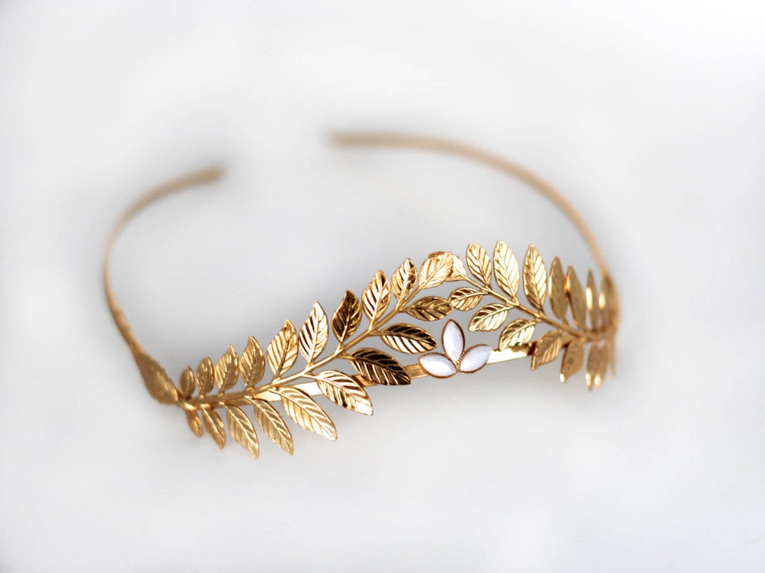 Preorder Athena Crown With Pearls, Roman Tiara, Grecian Wreath, Bridal ...