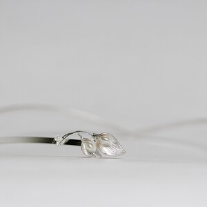 Calla Lily Blooming Branch Greek Goddess Crown Floral Headband Pearls ...