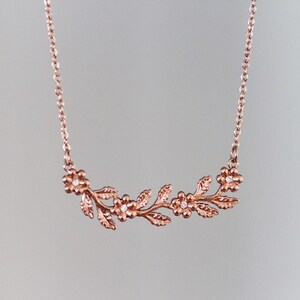 Robin Necklace, Dainty Floral Laurel Olive Leaf Charm Delicate Chain ...