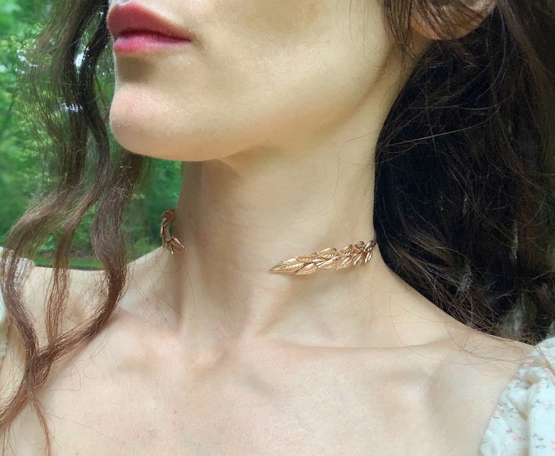 Olive Leaf Choker Neck Band Ancient Greek Gold Leaves Wedding - Etsy