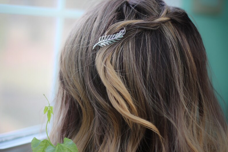 Small Anna Leaf Barrette Gold Leaf Clip Golden Grecian | Etsy