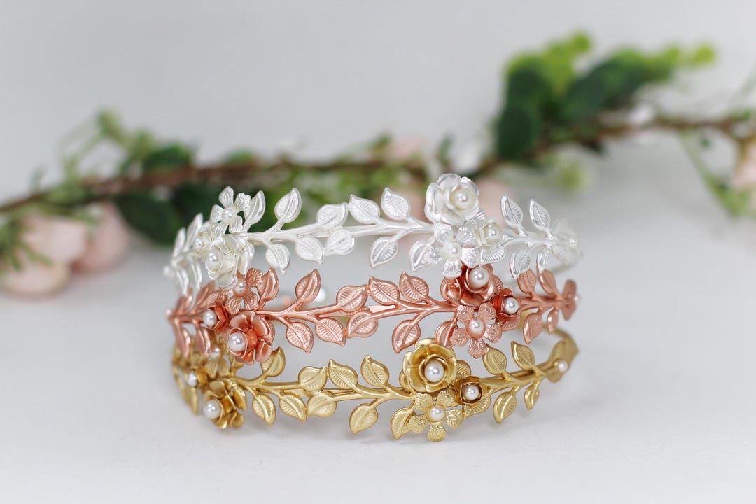 Eva Floral Gold Leaves Arm Band, Leaf Arm Cuff, Bridal Jewerly, Bridal ...
