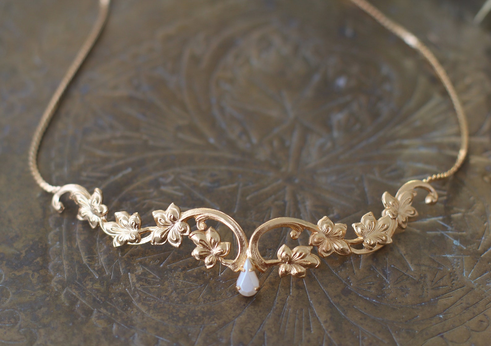 Royal Elf Hair Chain Elven Bridal Hair Accessories Crystal | Etsy