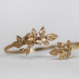 Rose Arm Bracelet, Floral Arm Band, Flower Arm Cuff, Bridal Jewerly ...