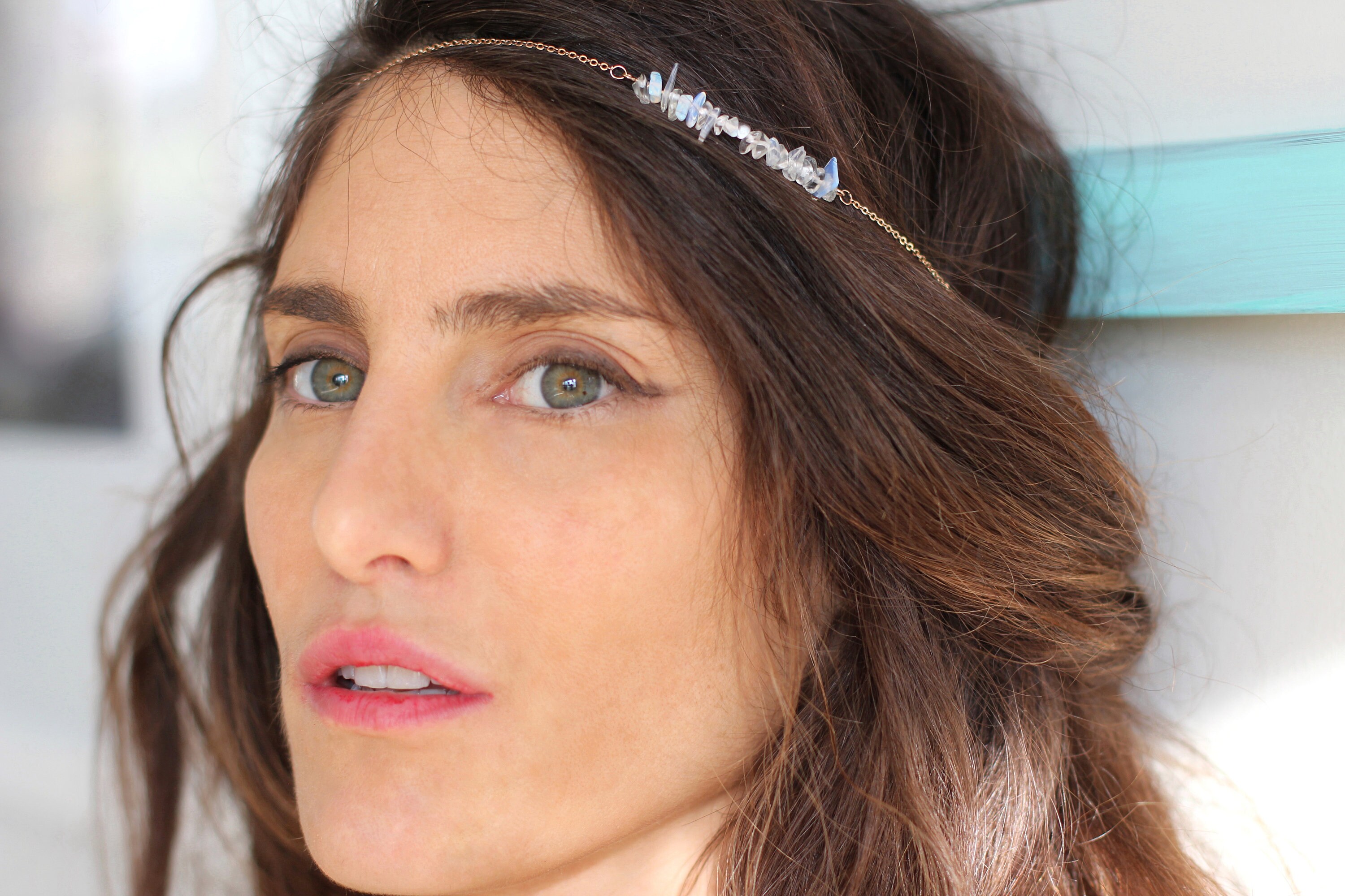 Moonstone Hair Chain Forehead Band Chain Belt Chain Necklace | Etsy