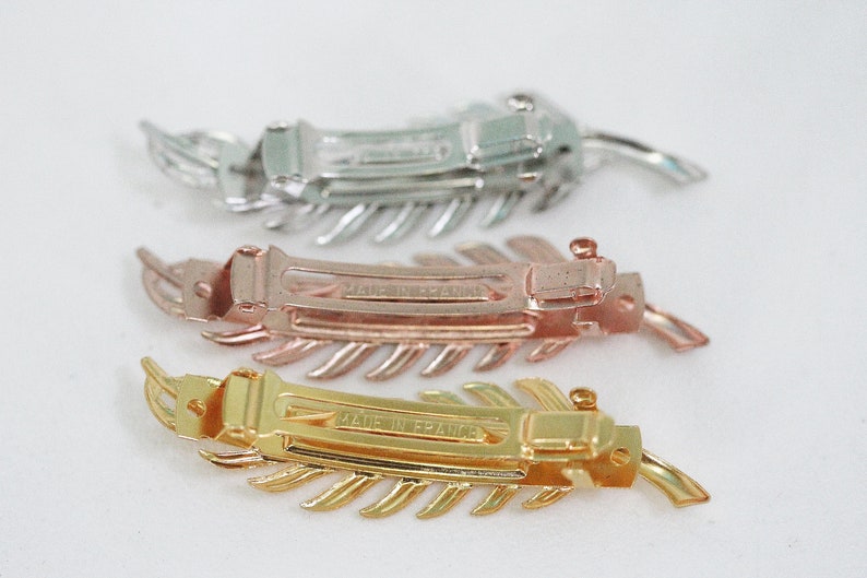 Small Anna Leaf Barrette Gold Leaf Clip Golden Grecian | Etsy