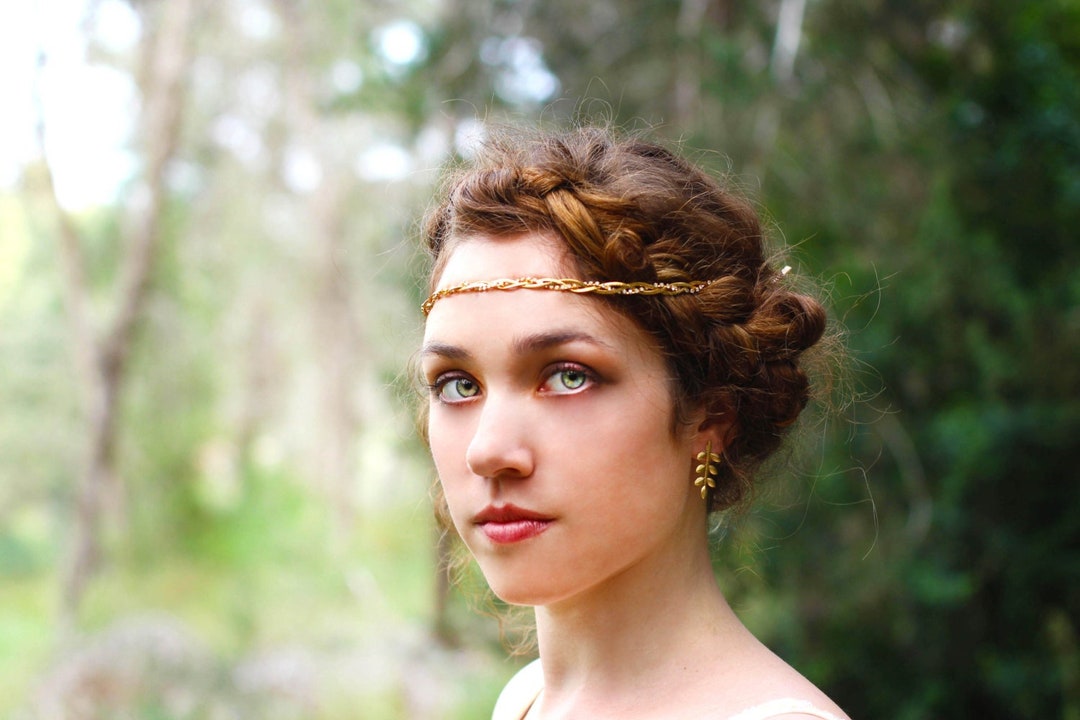 Braided Hair Chain, Crystal Hair Chain, Braid Headband, Braided Crystal ...