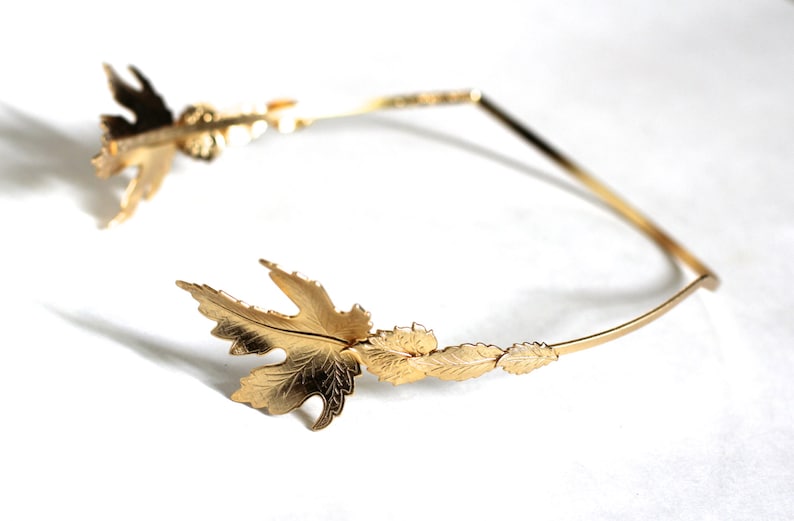 Fig Leaf Goddess Crown Grecian Style Roman Headband Gold - Etsy