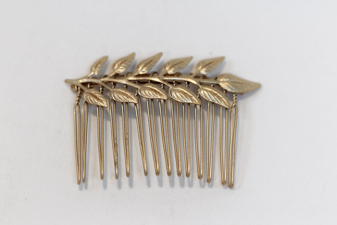 Discounted Version Olive Branch Comb Gold Leaf Comb Gold - Etsy