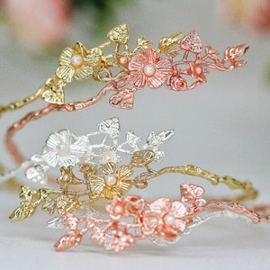 Fairy Magic Floral Gold Leaves Arm Band Leaf Arm Cuff Bridal Jewerly ...