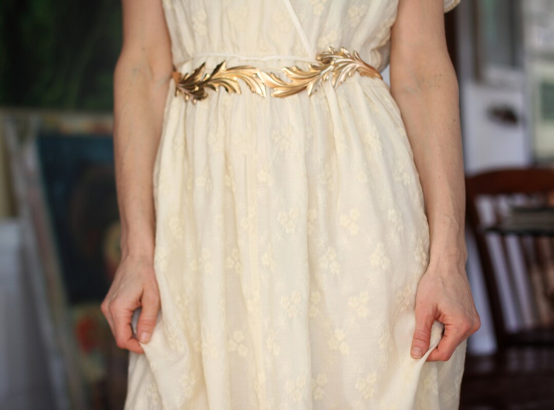 Preorder* Florentine Leaves Belt Large Gold Leaf Waist Belt Grecian ...
