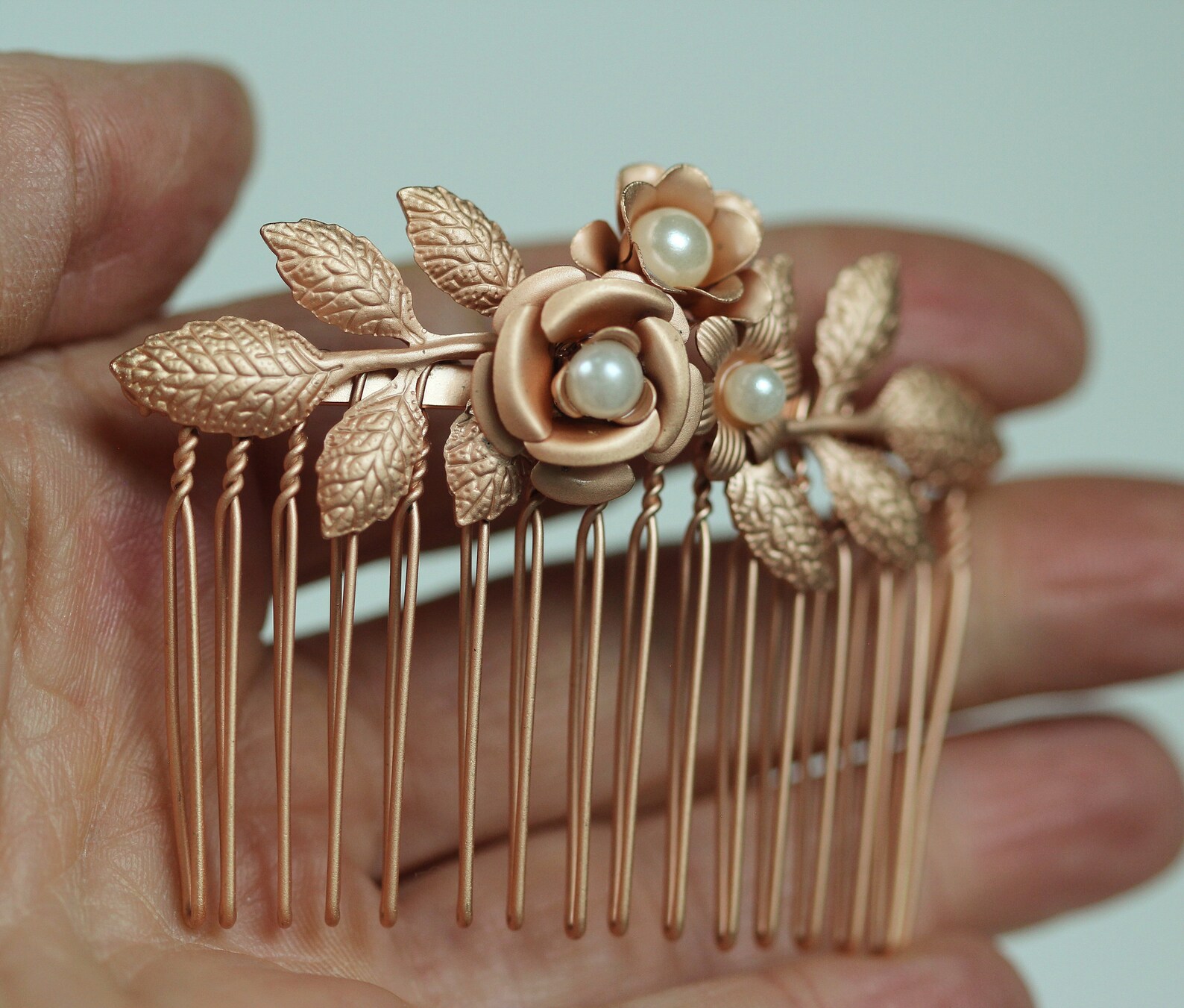 Discounted Version Blooming Roses Amber Comb Gold Boho Floral - Etsy