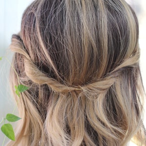 Dainty Twigs & Pearls Greek Goddess Crown Backwards Headband Back ...