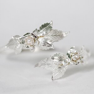 Preorder* Astrid Floral Gold Leaves Arm Band, Leaf Arm Cuff, Bridal ...