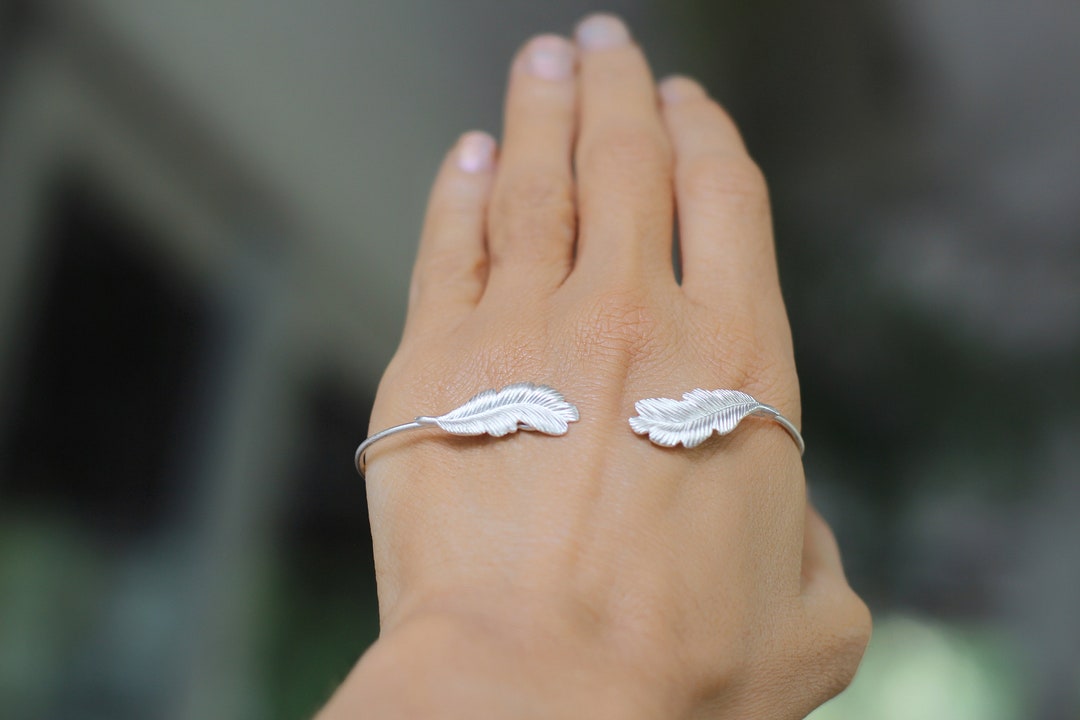 Preorder* Paloma Palm Bracelet Gold Feather Palm Cuff, Bohemian Rose ...