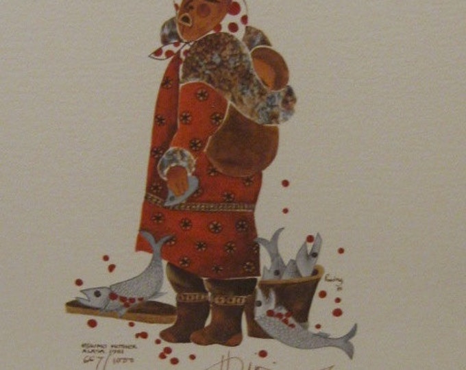 Anna Huong Alaskan Watercolor Eskimo Mother Signed Numbered Artwork - Etsy