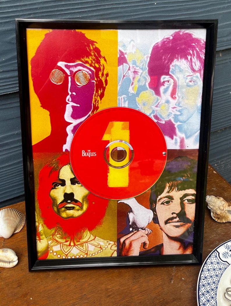 The Beatles / Music Album / Collage Art / Framed Vintage CD - Etsy