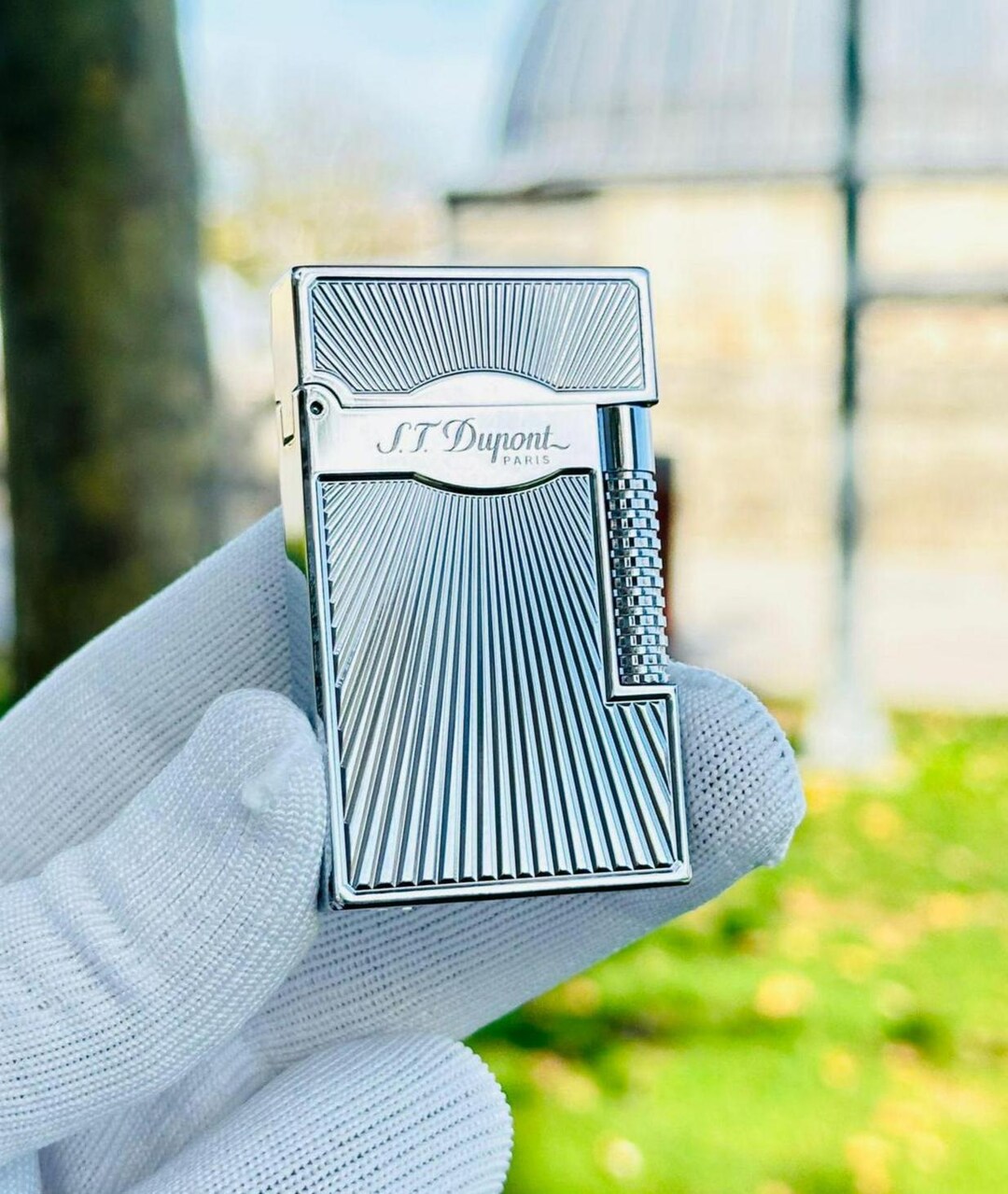 St Dupont Lighter Silver Lighter Ligne II for Man Gift High Quality 1:1 ...