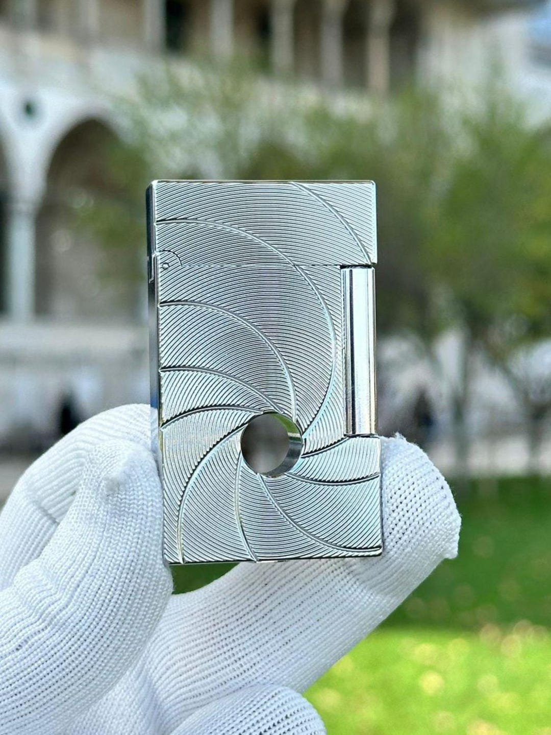 St Dupont Lighter Silver Ligne II Cigarette Man Gift Collection 01976 ...