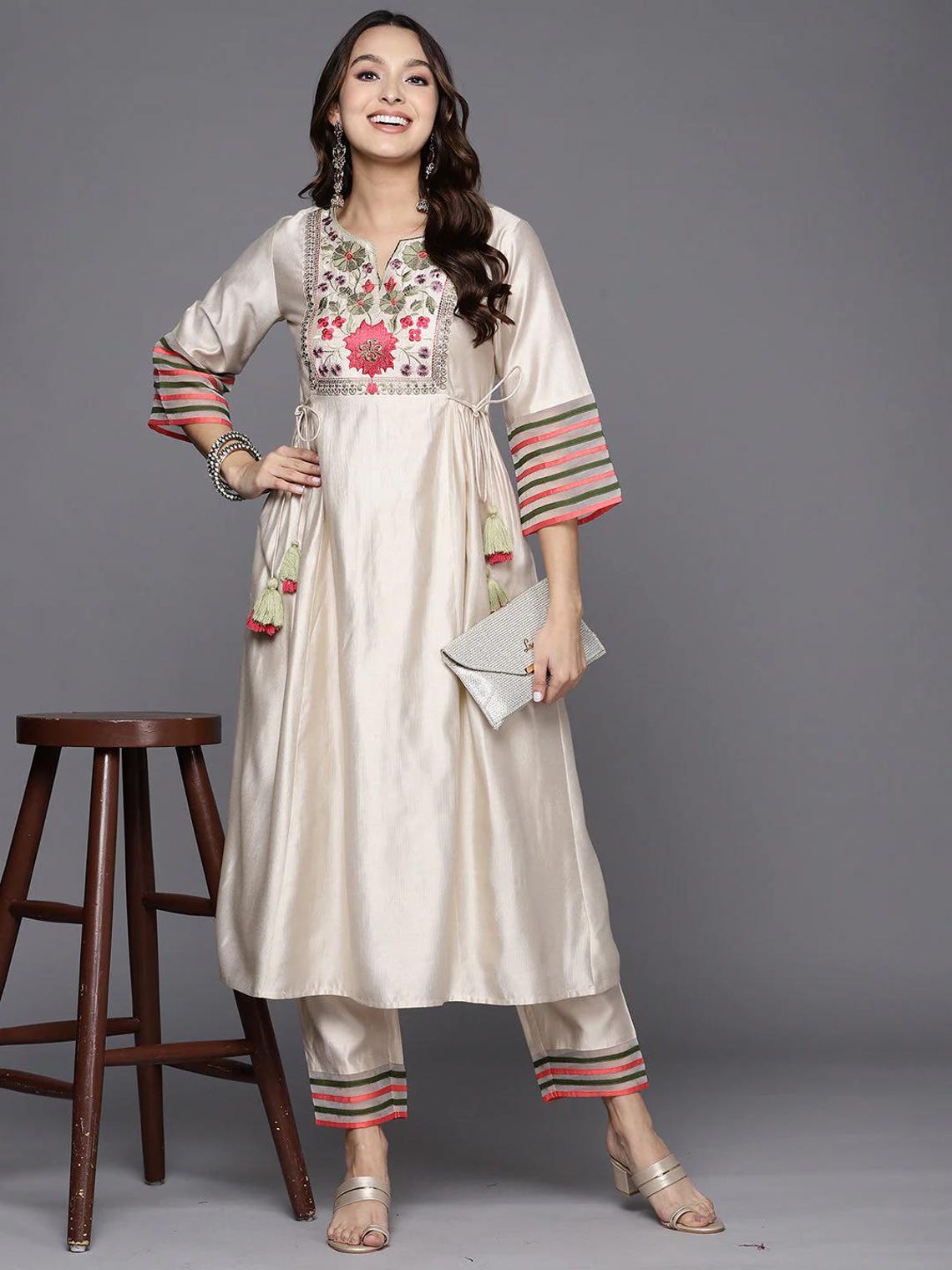Cream Color Kurta Set - Etsy