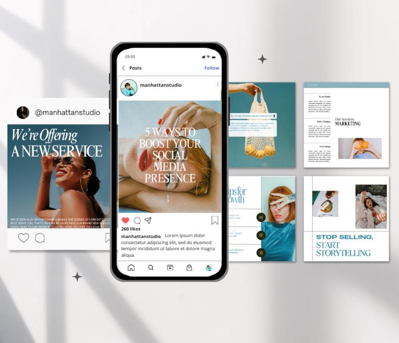 Instagram Templates Social Media Marketing Agency Templates Service ...
