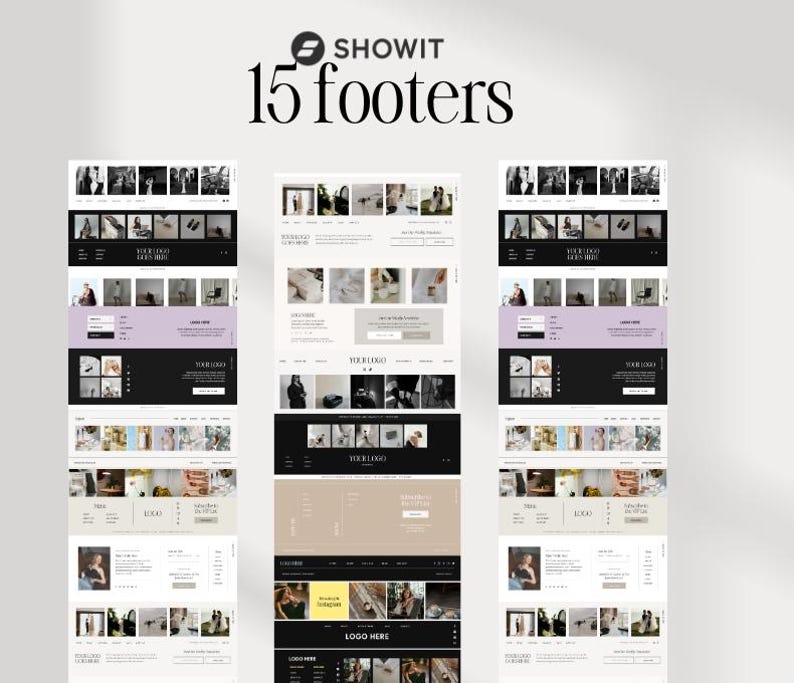 Showit Template Add On, Showit Canvas Menus, Showit Canvas Footer, Website Navigation ...