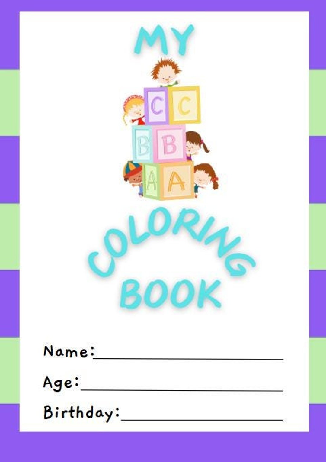 Cute My ABC Coloring Booklet - Etsy