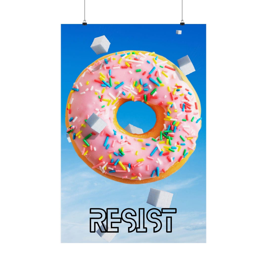 Resist - Sugar Donut Poster - Etsy