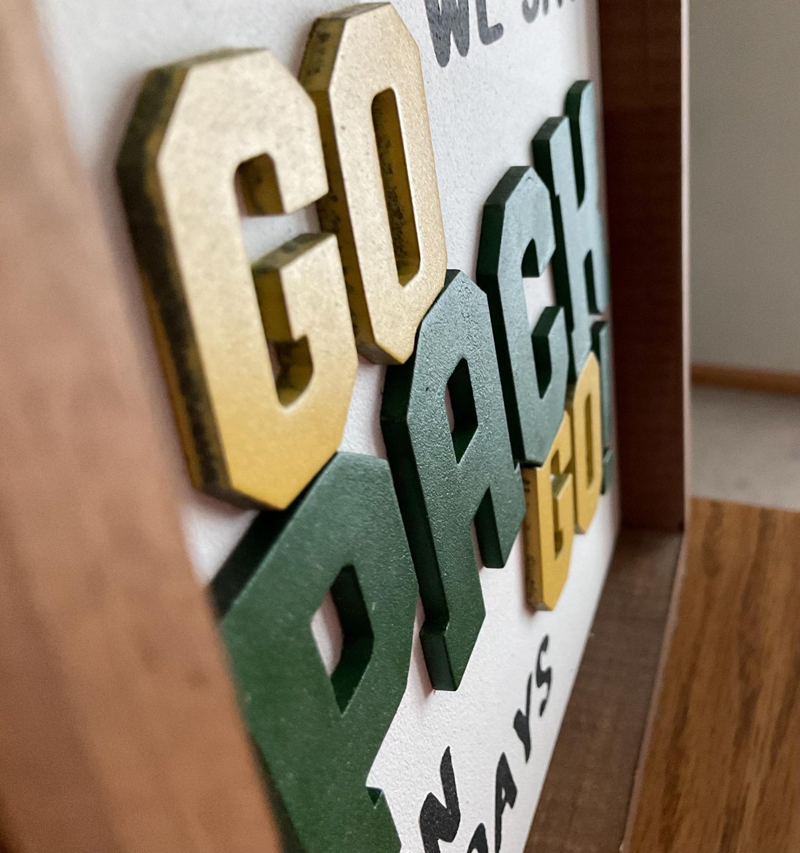 Go Pack Go Sign~ Green Bay Packers Football~football Lover Gift - Etsy