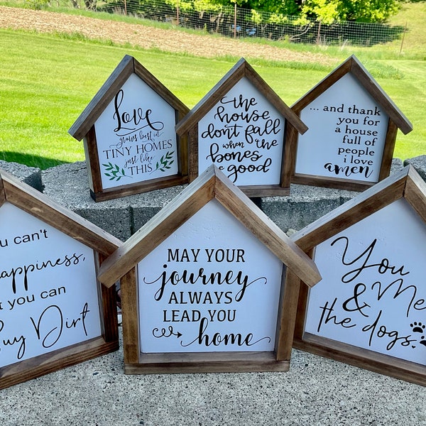 House Shaped Sign - Etsy