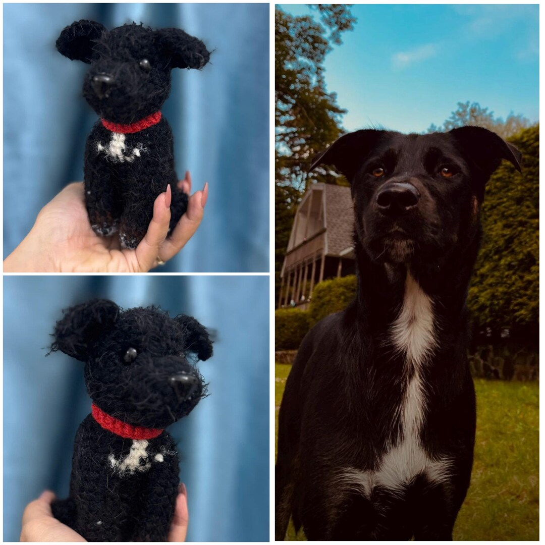 Custom Handmade Plush Labrador Retriever, Adorable Crochet Black Lab ...