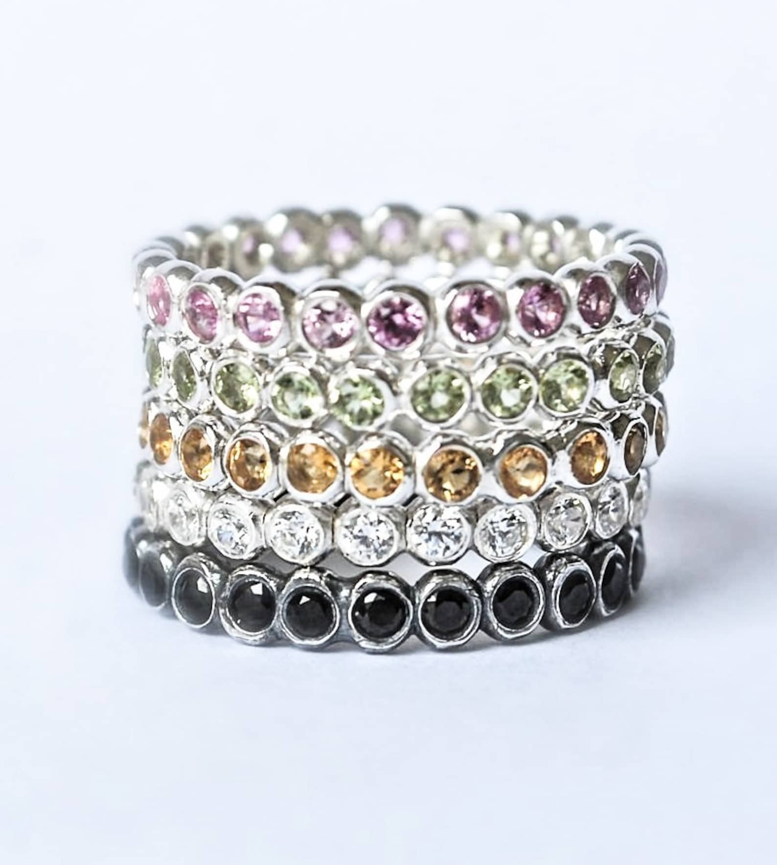 Stack Rings Stackable Wedding Bands 5 Eco-luxe Eternity - Etsy