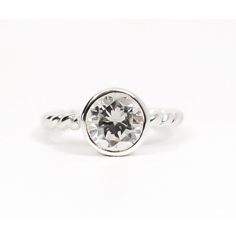 Silver or Gold Ring Handmade Authentic Charles & Colvard - Etsy