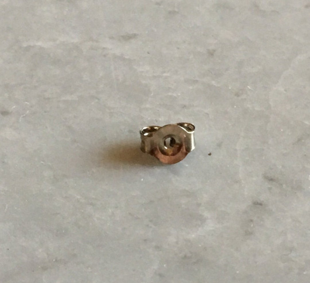 18k Rose Gold Lightweight Friction Backs. Set of Two. Replacement Backs ...