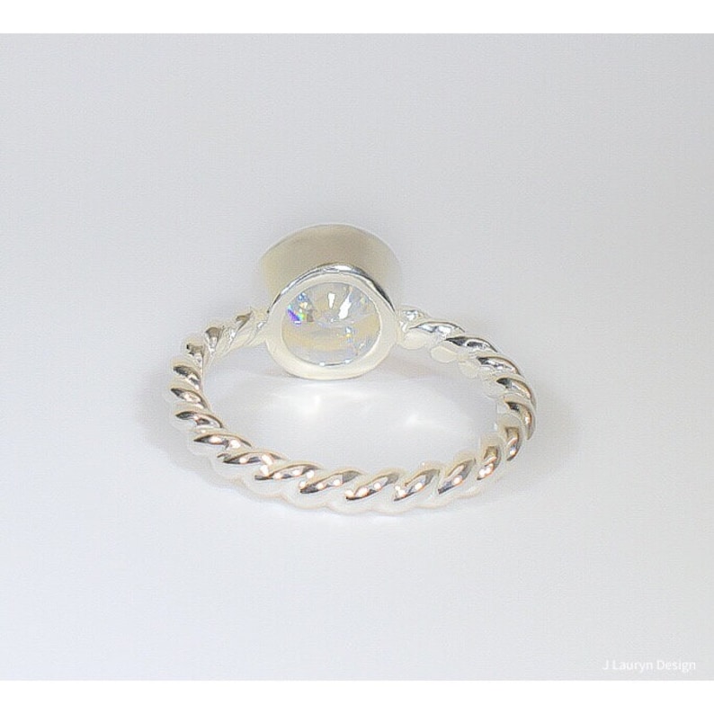 Silver or Gold Ring Handmade Authentic Charles & Colvard - Etsy