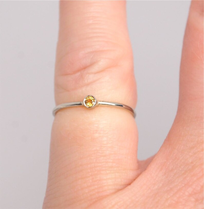 Yellow Citrine November Birthstone Made to Order in 14k 18K - Etsy