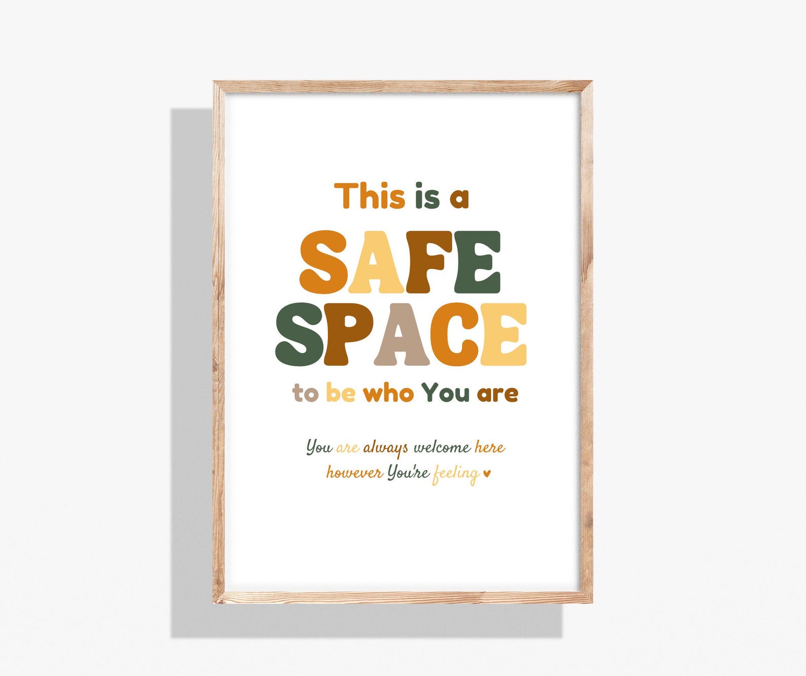 Safe Space Printable Mental Health Counseling Sign for Classroom ...